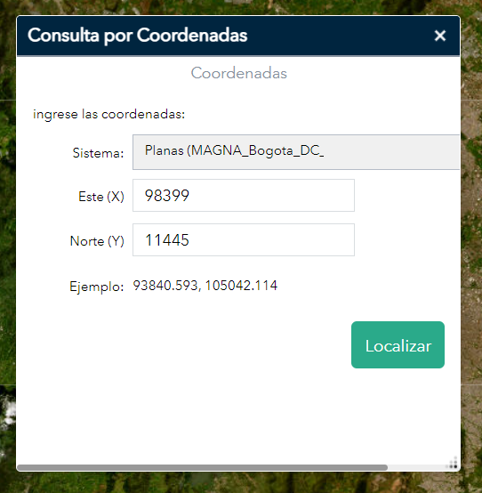 Consulta por coordenadas